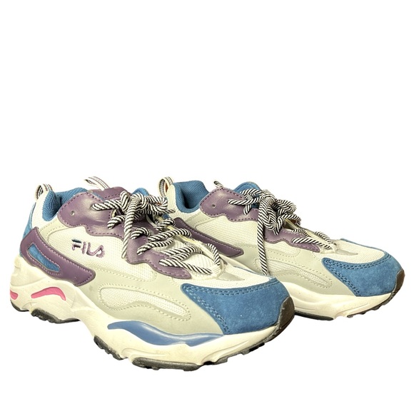 Fila | Shoes | Womens Fila Ray Tracer Athletic Shoe White Purple Blue ...
